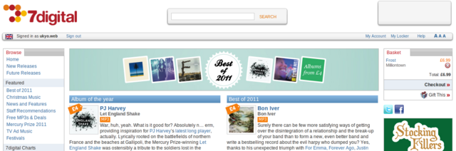 7digital:日本からでも使うことができる良さげな音楽配信サービス :右京web